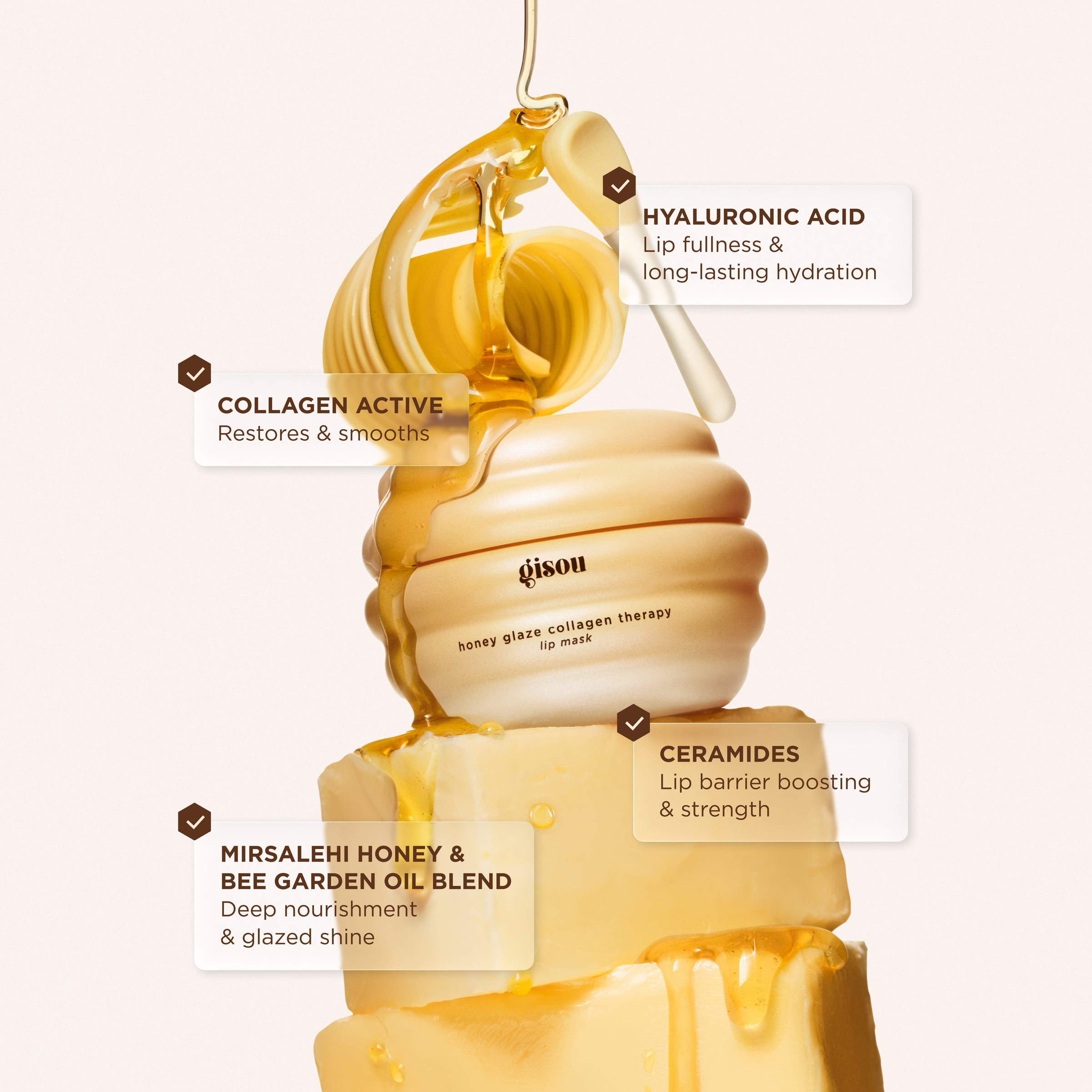 Honey Glaze Collagen Therapy Lip Mask – Gisou EU