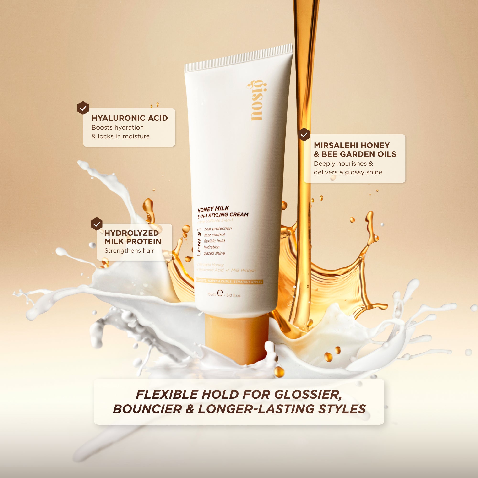 Honey Milk 5-in-1 Styling Cream – Gisou EU